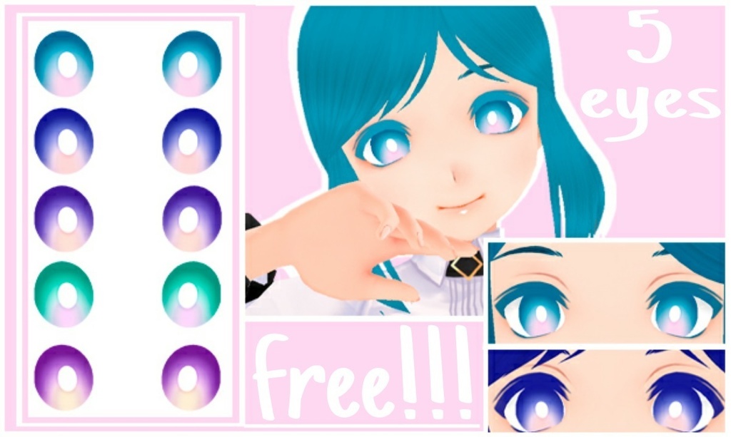 pastel eyes texture vroid studio - ValenBonder - BOOTH