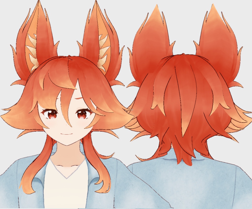 🦊 Fox Hair and ears preset 🍂【VRoid】 - ValenBonder - BOOTH