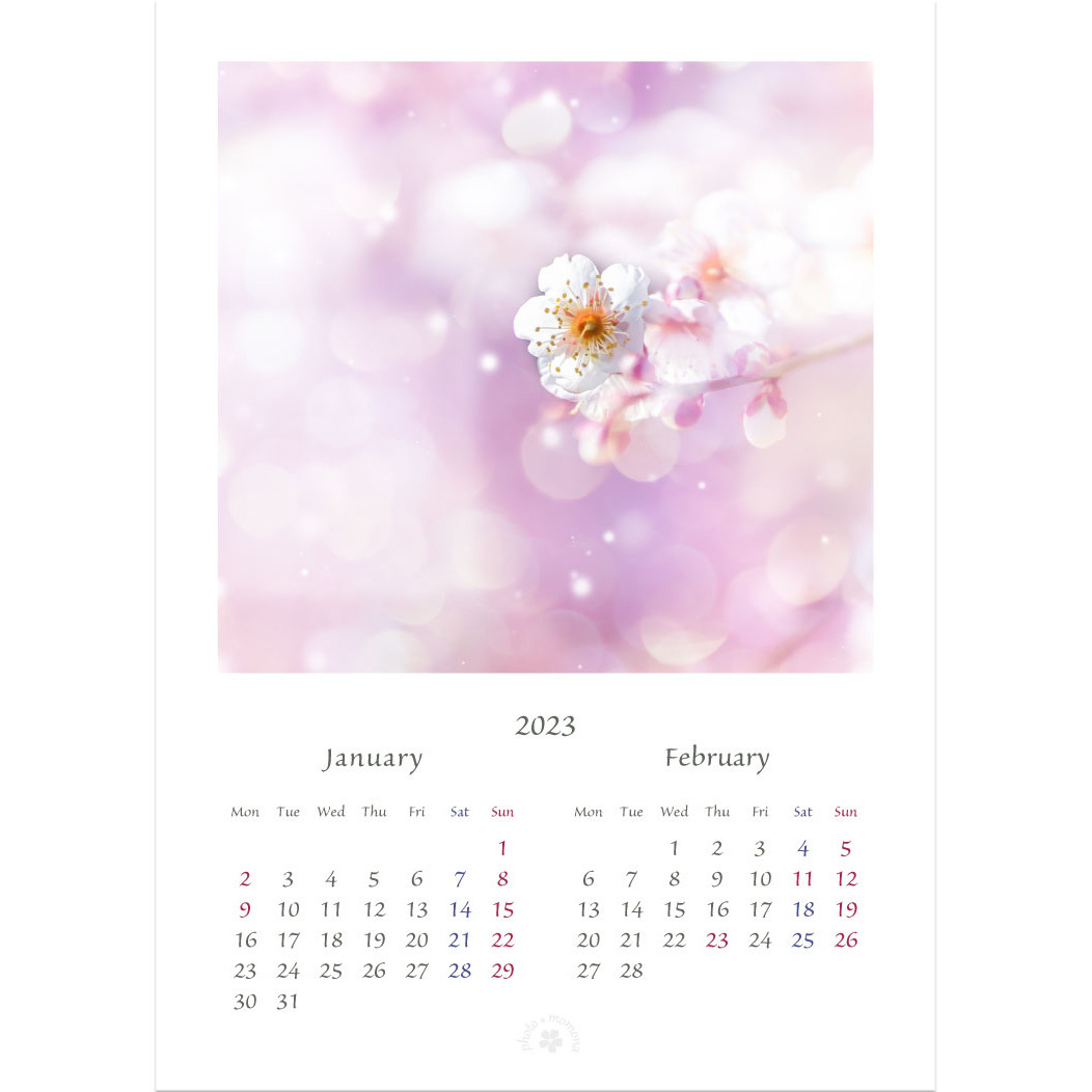 フラワーフォトカレンダー2023（2L版） - ふぉと＊ももな - BOOTH