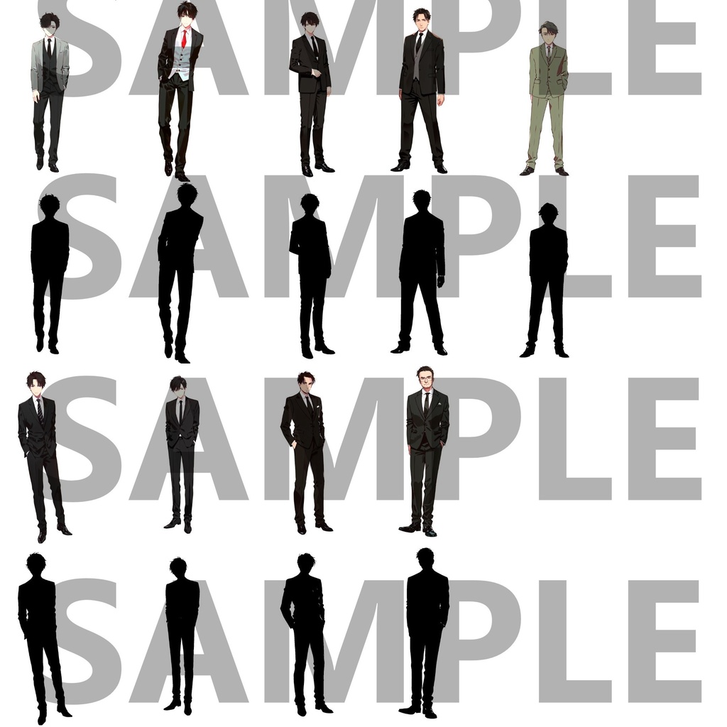 【立ち絵】会社員・OLパック62枚【CoC/TRPG/立ち絵素材】 - TRPG素材商店なな - BOOTH