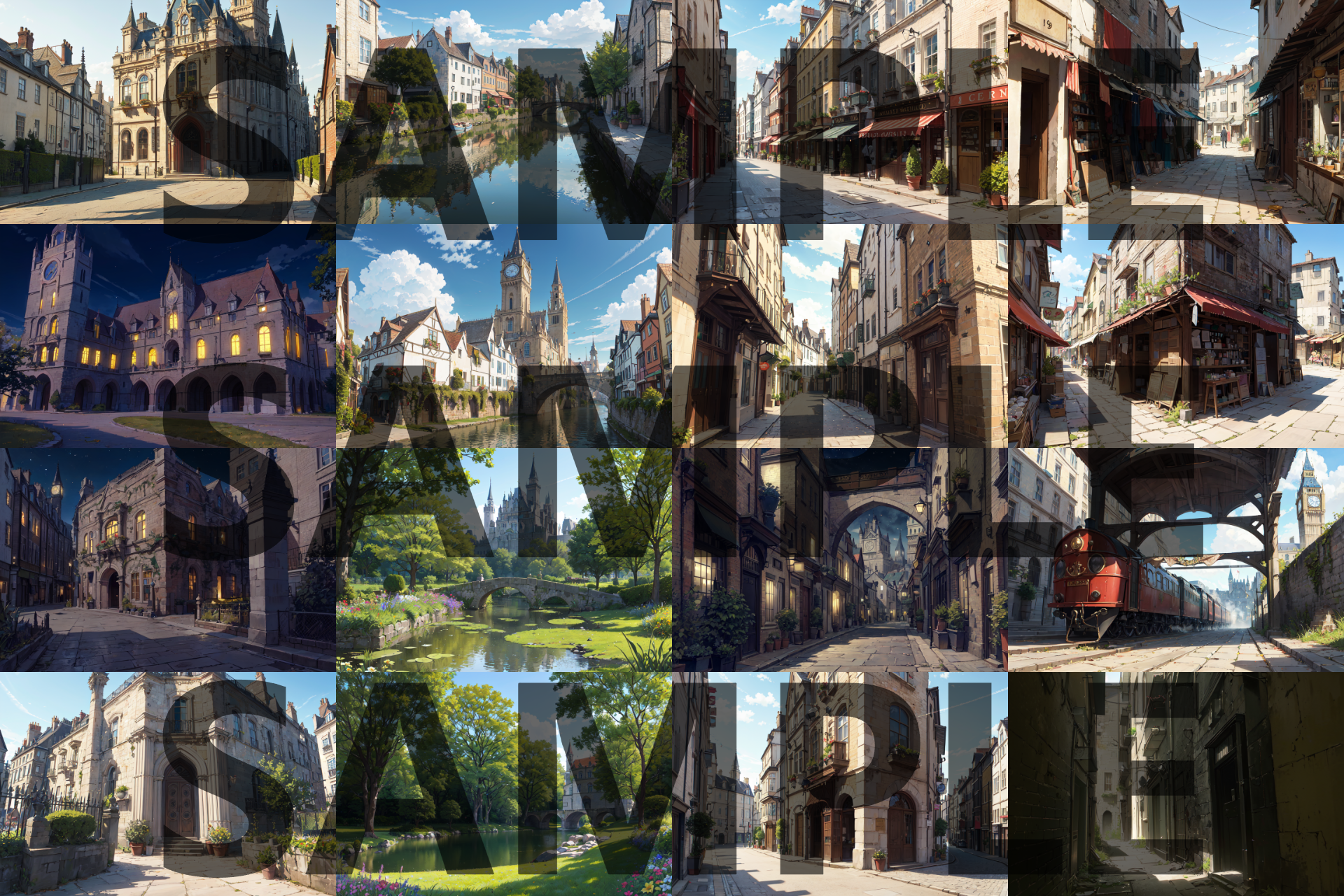 【まとめ割引！】現代＆中世西欧都市・未来都市・マンション背景イラストまとめパック6【TRPG・CoC背景素材/427枚】 - TRPG素材商店なな - BOOTH