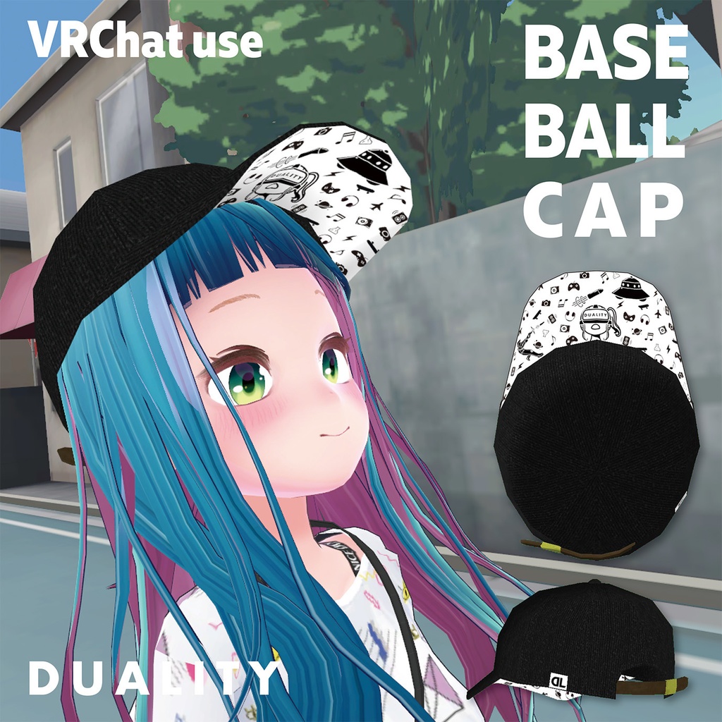 【VRChat】BASE BALL CAP 【キャップ・帽子】 - 𝗗𝗨𝗔𝗟𝗜𝗧𝗬 - BOOTH