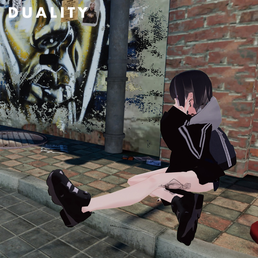 【リュック】ZIPPER-BACK PACK【VRChat】 - 𝗗𝗨𝗔𝗟𝗜𝗧𝗬 - BOOTH