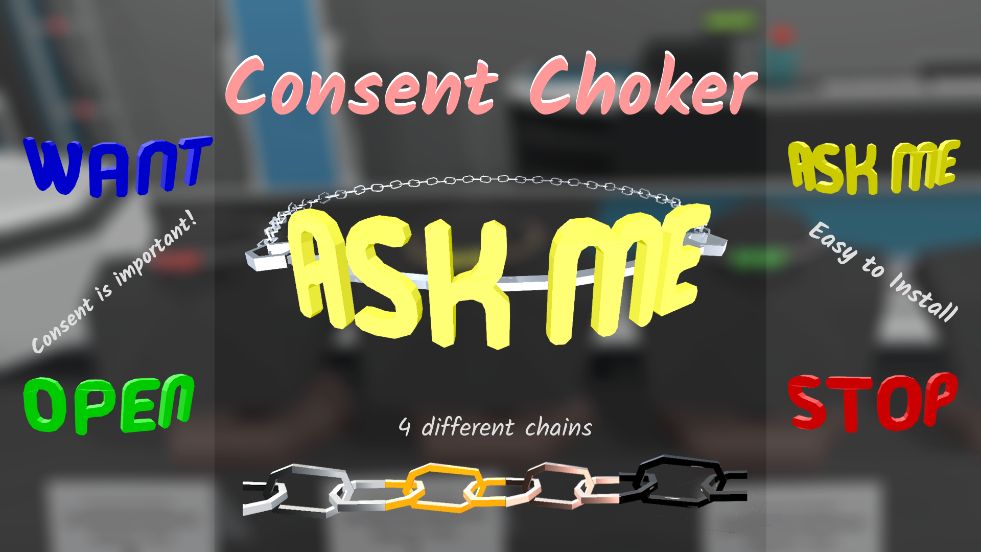 Consent Choker (VRChat) - Kayla VR - BOOTH