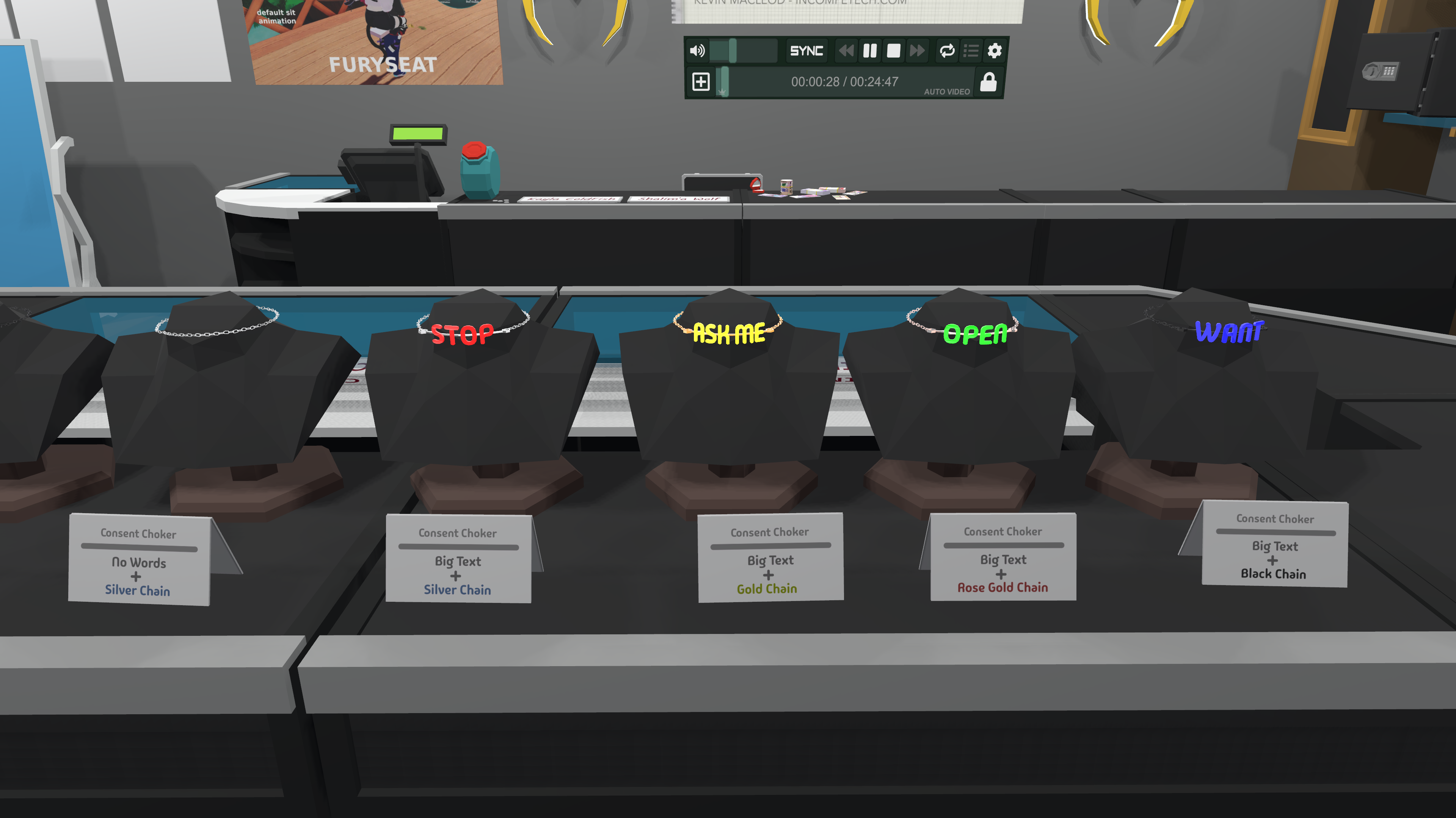 Consent Choker (VRChat) - Kayla VR - BOOTH