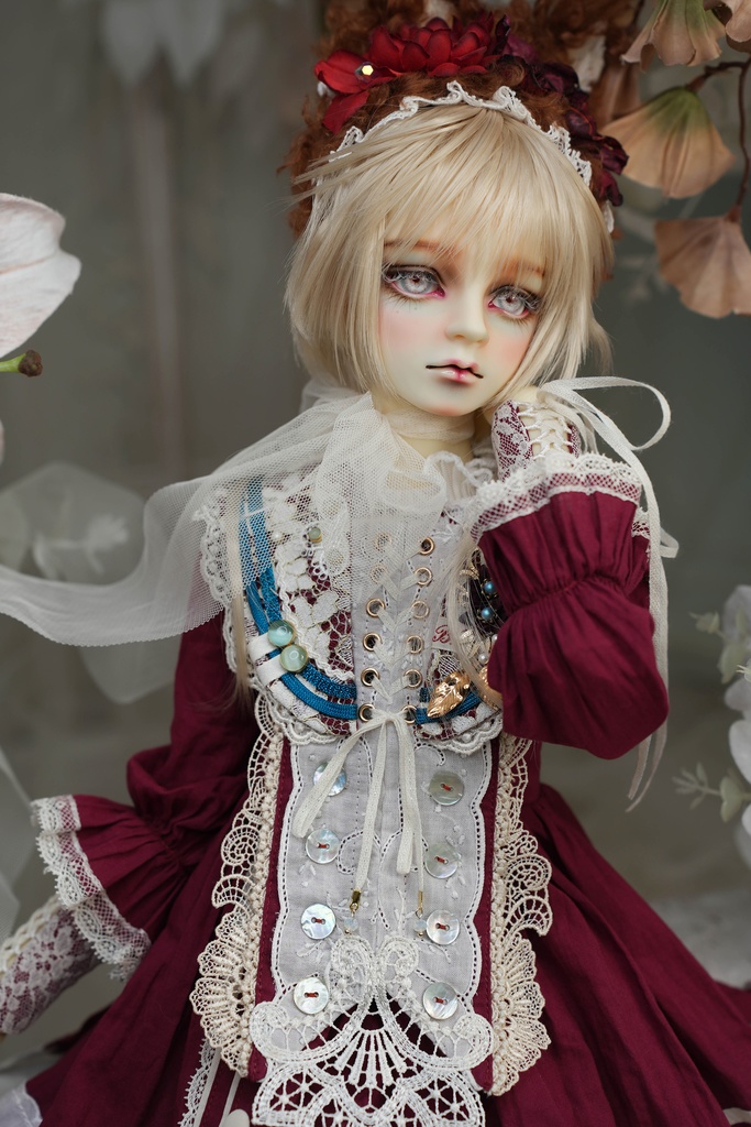 [チェシャー・キャットΔ ショート丈] レッド SD・SDGr男の子用衣装セット - Tableau Vivant - BOOTH