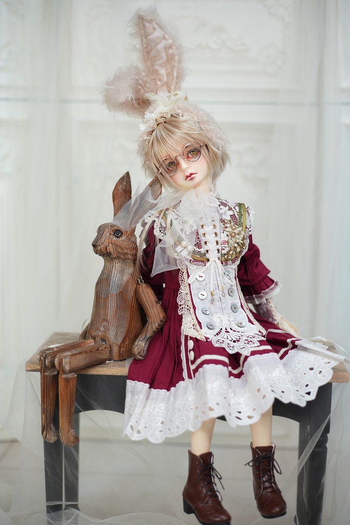 [チェシャー・キャットΔ ショート丈] レッド SD・SDGr男の子用衣装セット - Tableau Vivant - BOOTH