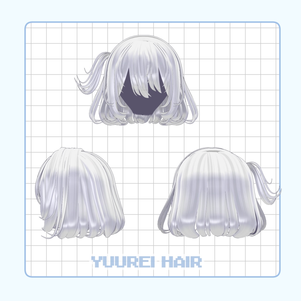 [VRC Hair] 2WAY COLOR YUREI HAIR - maisonusagi - BOOTH