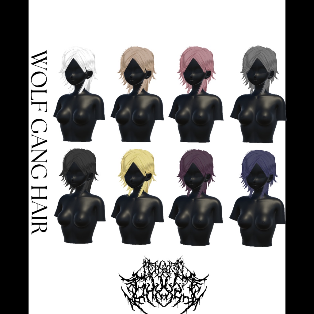 [ Hair ] WOLF GANG HAIR [ 10Avatars ] - maisonusagi - BOOTH