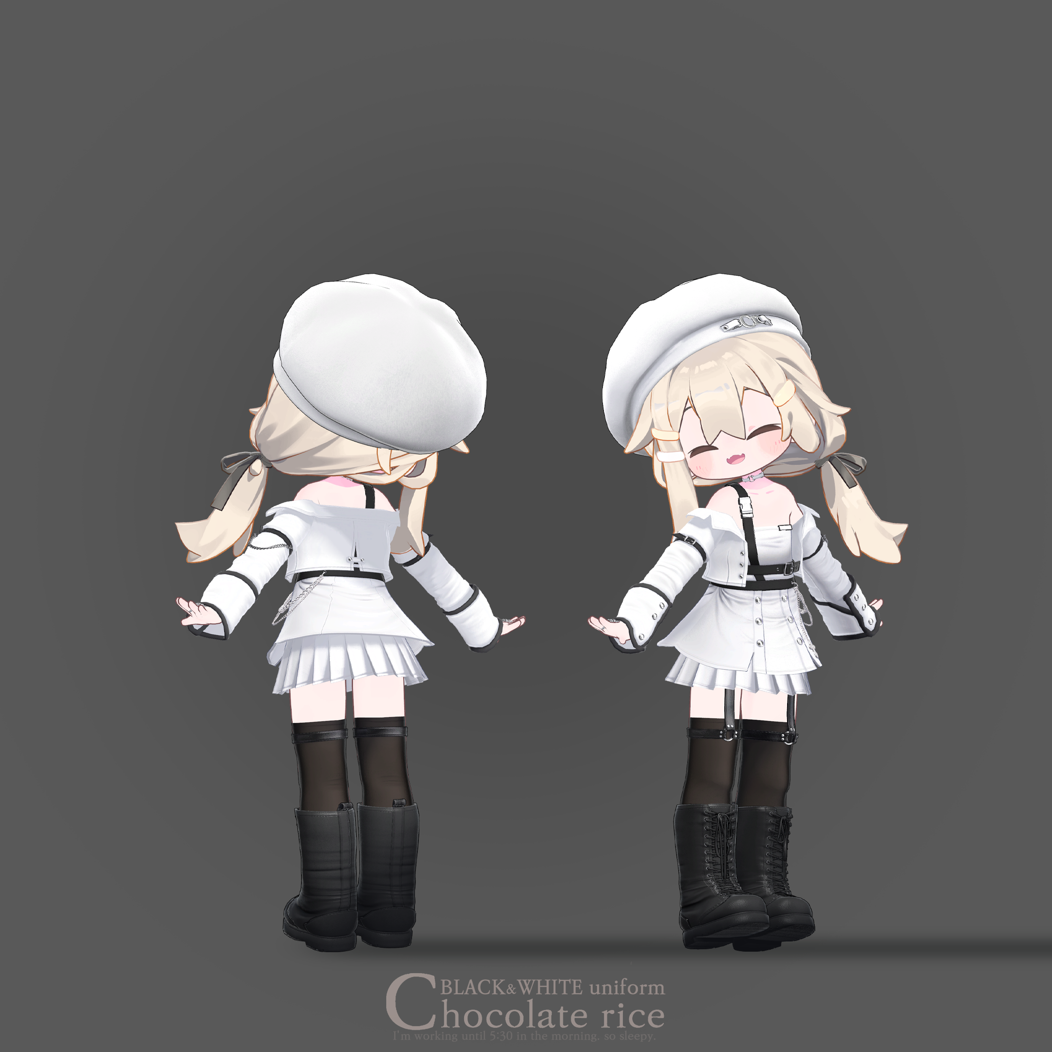 【11アバター対応】 BLACK&WHITE_Uniform - Chocolate rice - BOOTH