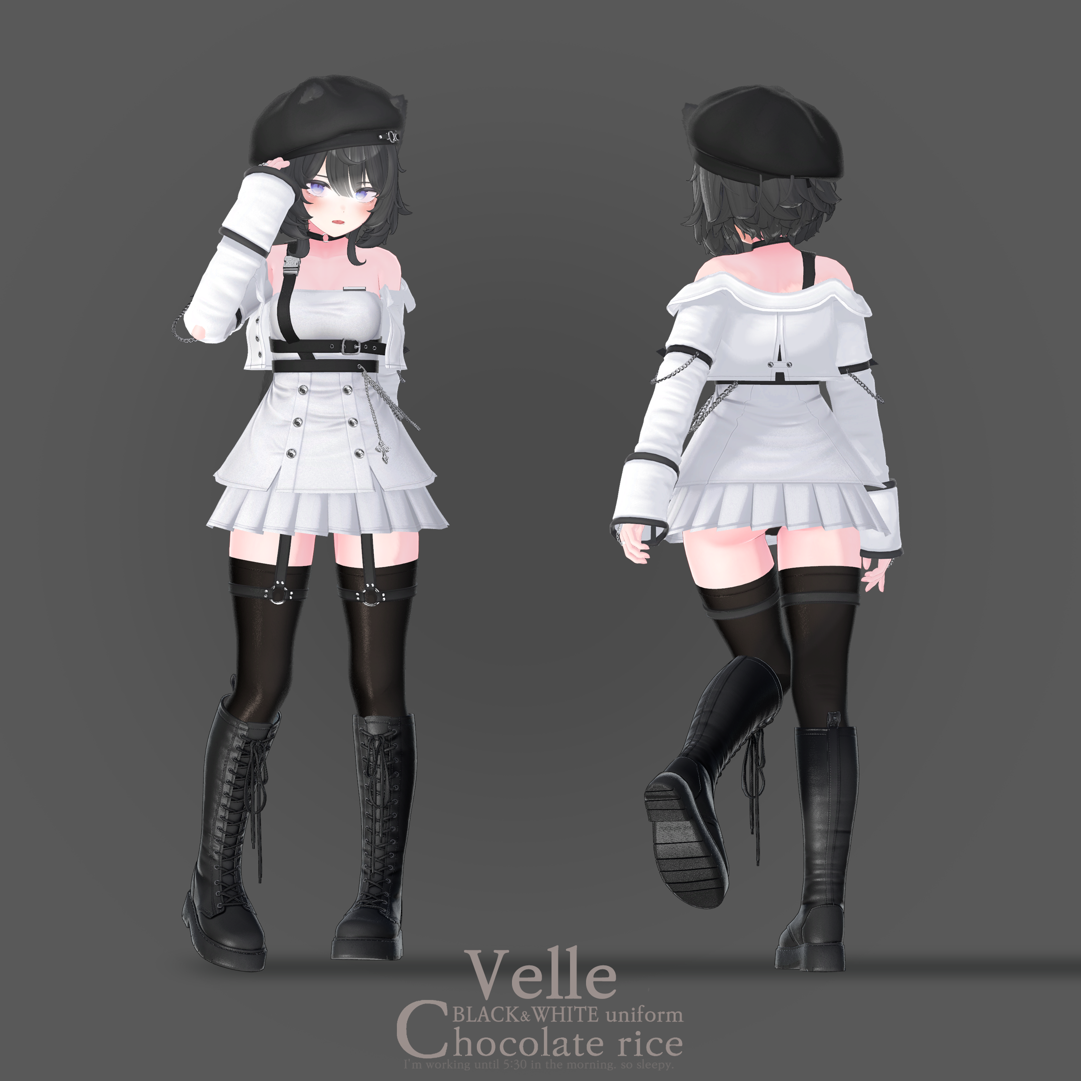【11アバター対応】 BLACK&WHITE_Uniform - Chocolate rice - BOOTH