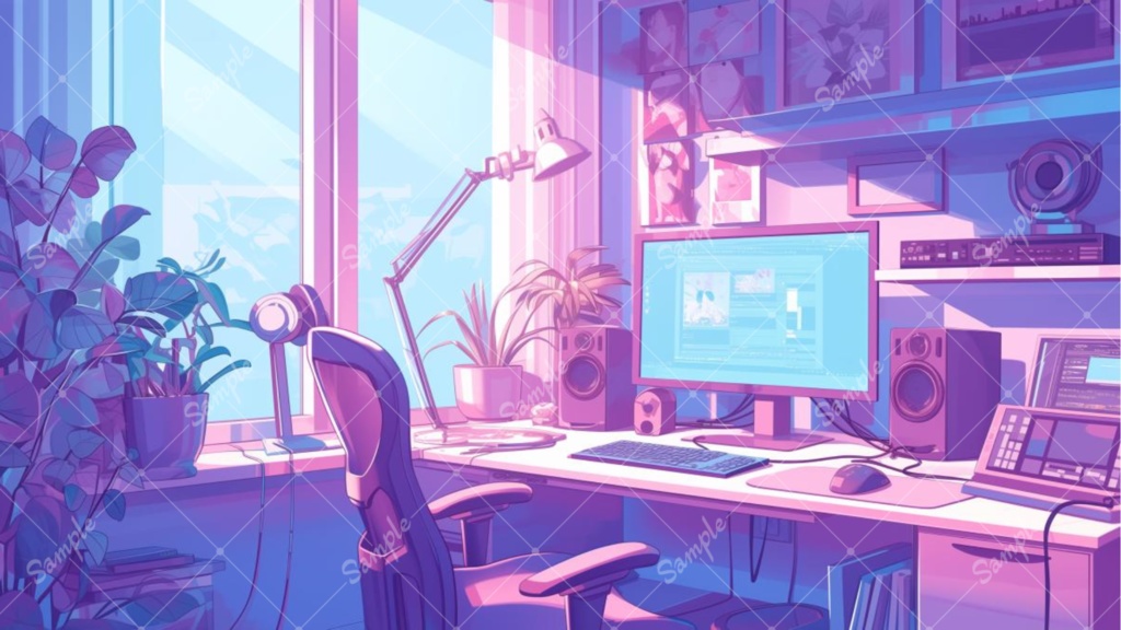 【背景素材】Vtuberの配信部屋 #1 - rimo-art - BOOTH