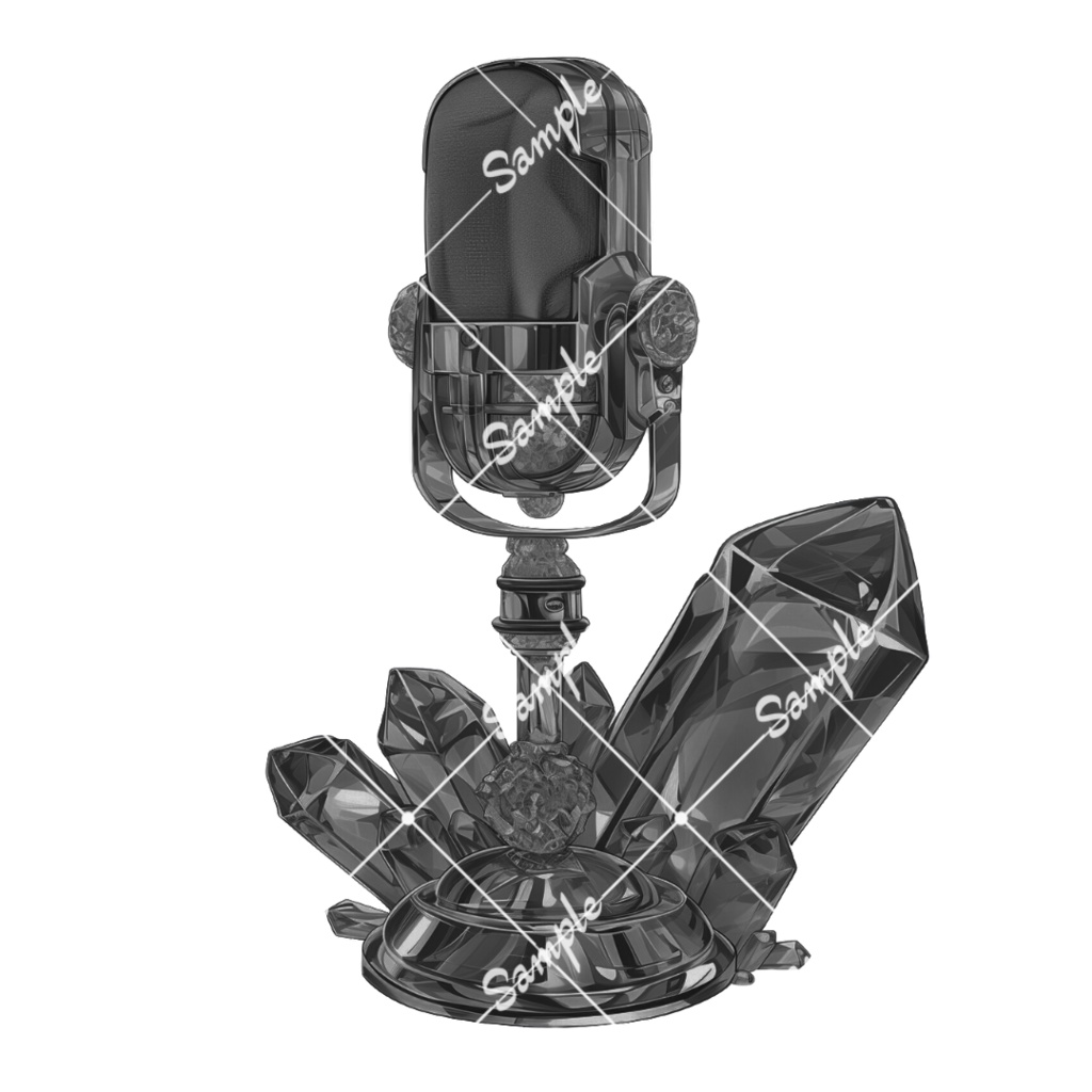 【配信用小物素材】クリスタルマイクセット(全10色) - rimo-art | 配信向け背景・小物素材屋 - BOOTH