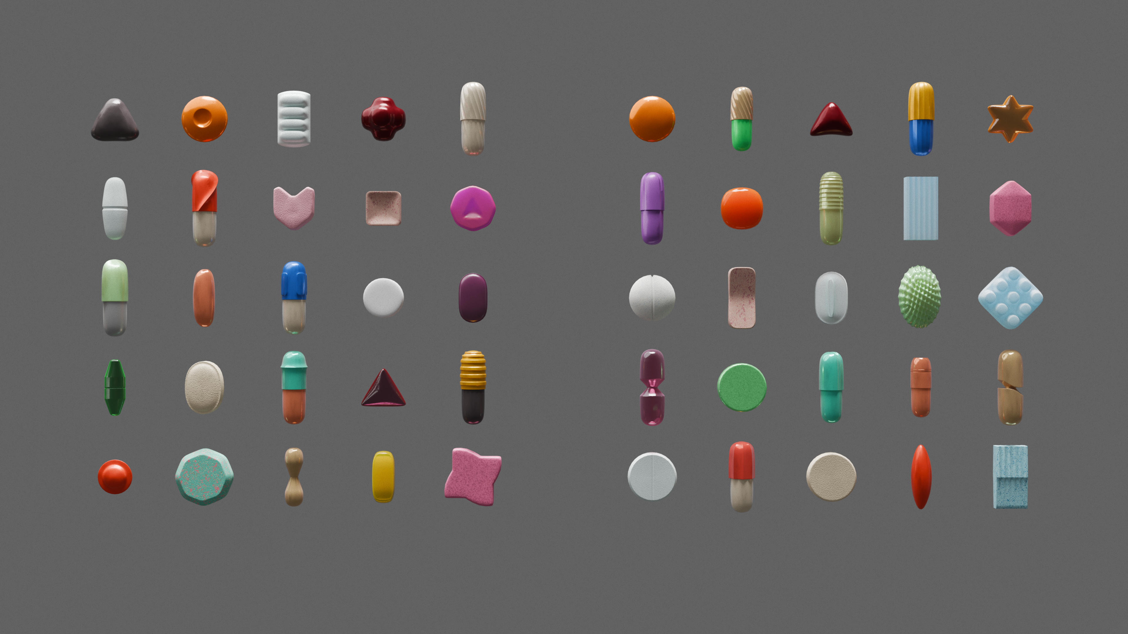 Vitamin Pills 3D Asset Pack 3D model - akirahittoxyz - BOOTH