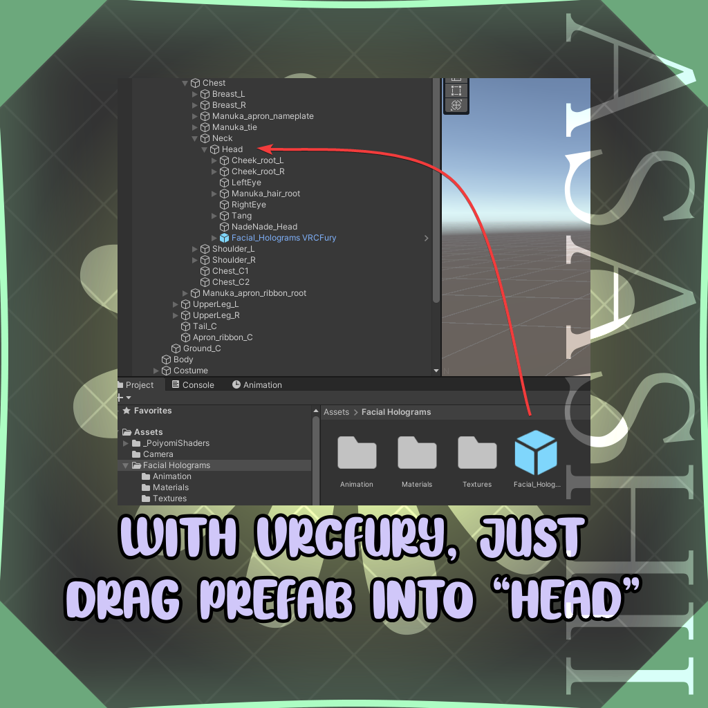 💬 Anime Facial Holograms 🖼️ [For VRChat avatars] - asashi - BOOTH