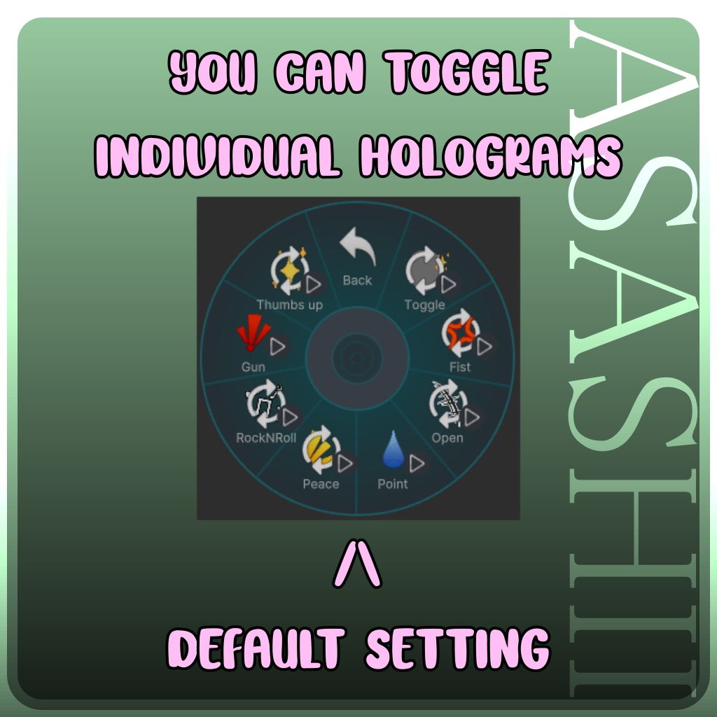 💬 Facial Manpu Holograms V2 🖼️ [For VRChat avatars] - asashi - BOOTH
