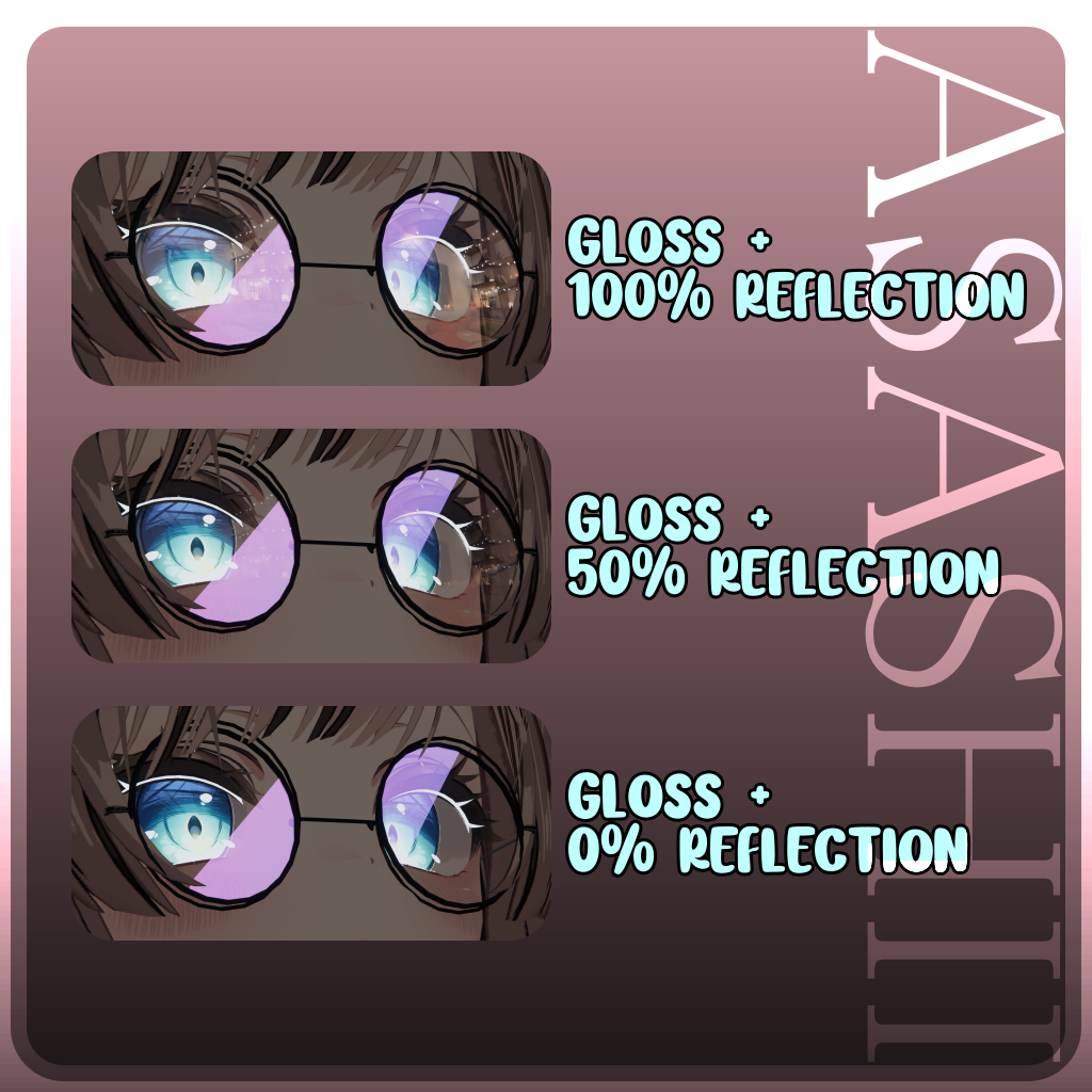 🕶️ VRChat glasses with real reflections 🪞 [Update: V2.1] - asashi - BOOTH