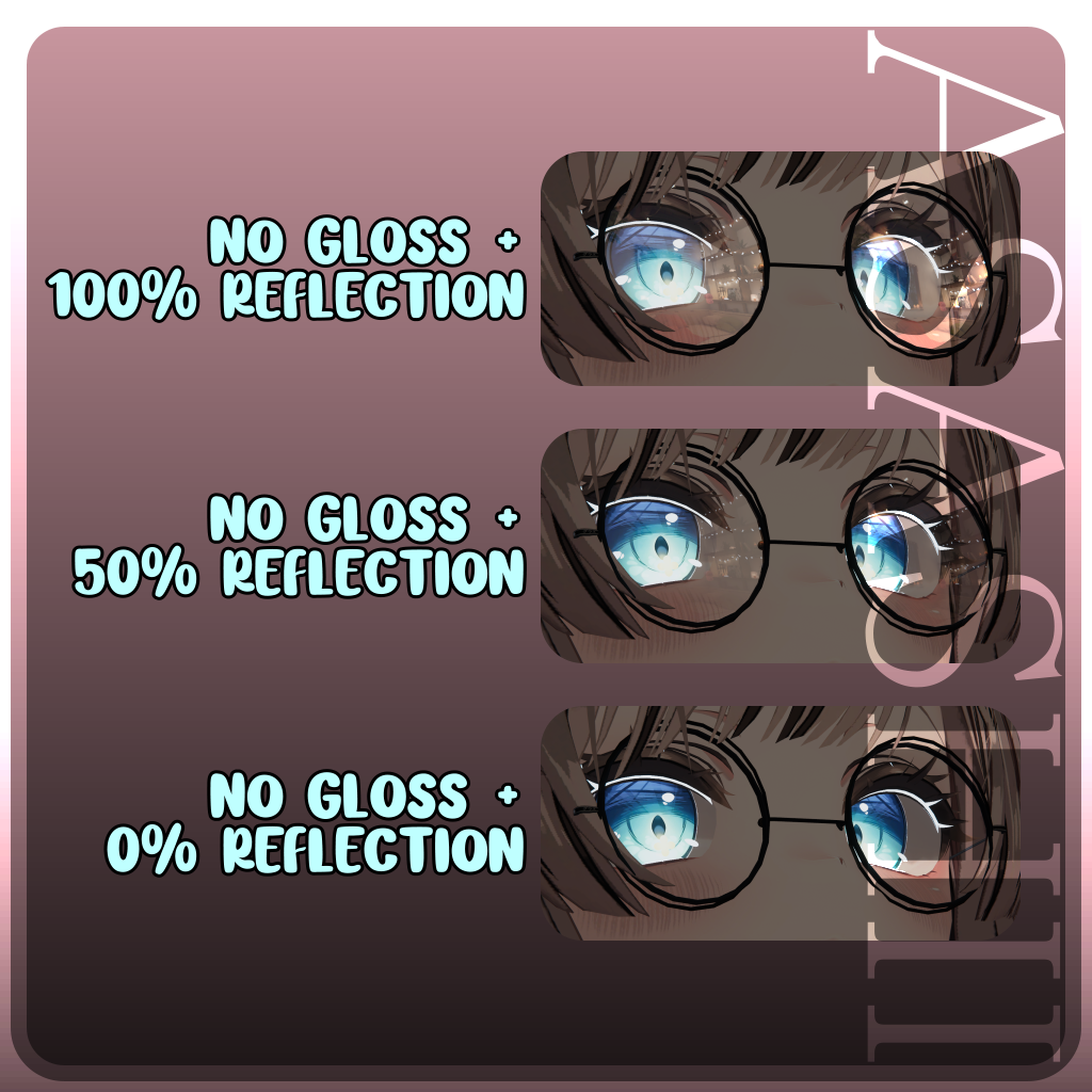 🕶️ VRChat glasses with real reflections 🪞 [Update: V2.1] - asashi - BOOTH