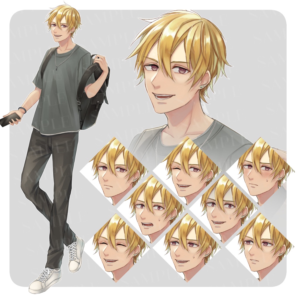 【立ち絵素材01】表情全9種 - YAMADAKE - BOOTH