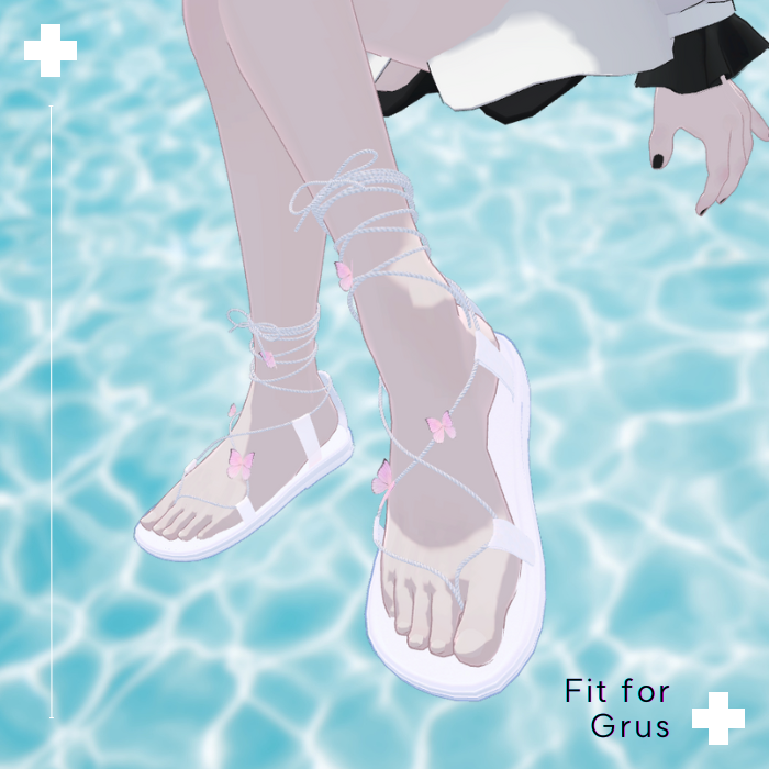 [4アバタ対応]Butterfly Sandal Shoes [Manuka/Shinra森羅/Grus/Hakka薄荷 ...