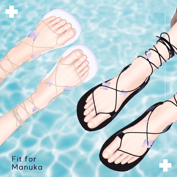 [4アバタ対応]Butterfly Sandal Shoes [Manuka/Shinra森羅/Grus/Hakka薄荷 ...