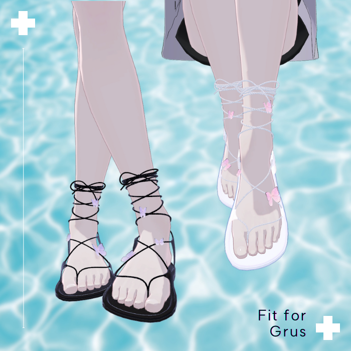 [4アバタ対応]Butterfly Sandal Shoes [Manuka/Shinra森羅/Grus/Hakka薄荷 ...