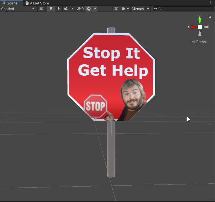 Stop It Get Help Stop Sign - KaleidoVR - BOOTH