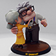 Carl and Ellie 3D print model 3D print model - playdesign - BOOTH