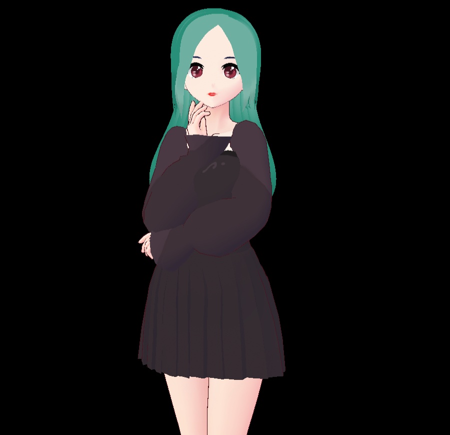 Minty girl commission girl model - GreyFox - BOOTH