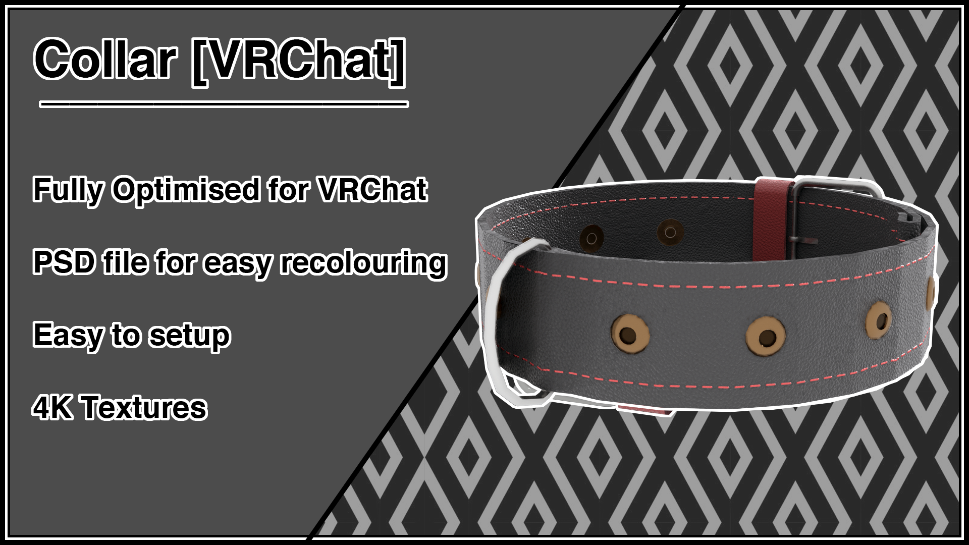 【VRChat】Collar choker 襟, リーシュ, チョーカー - tris - BOOTH