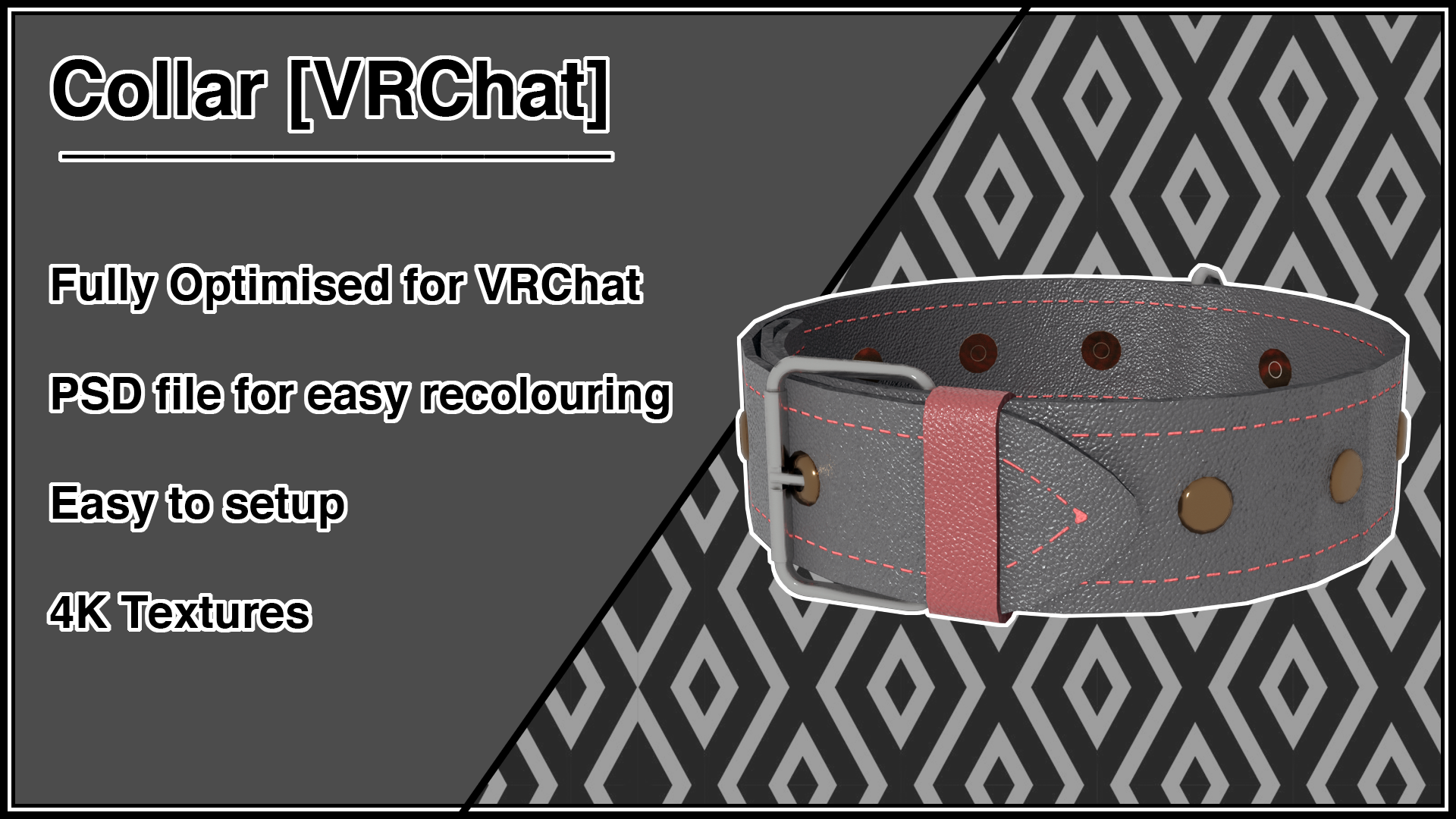 【VRChat】Collar choker 襟, リーシュ, チョーカー - tris - BOOTH