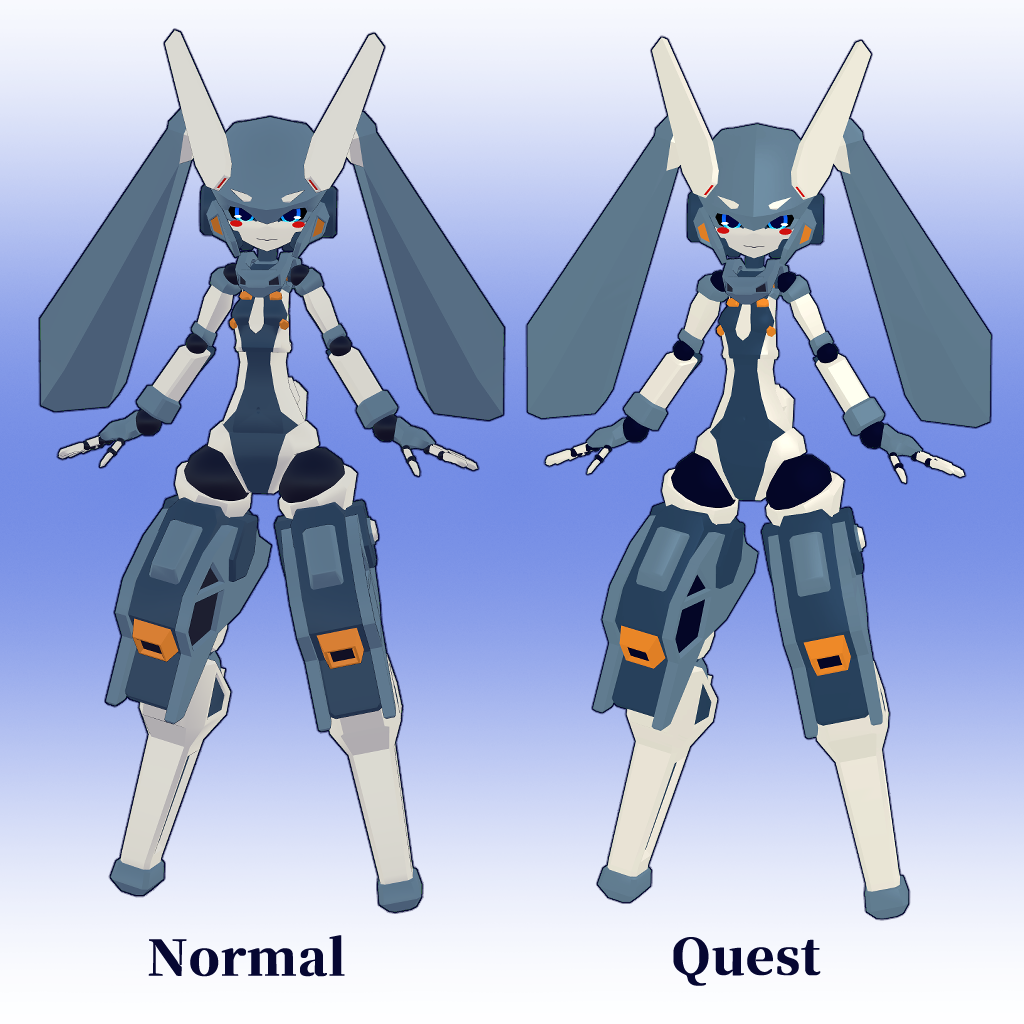 Quest・Fallback対応 霜風ちゃん 3Dモデル(VRChat向け) - 如月開発 - BOOTH