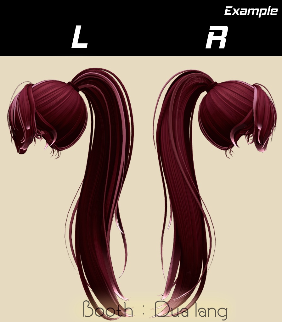 【Urban Ponytail】Mask、Main color2Texture - Dua Lang - BOOTH