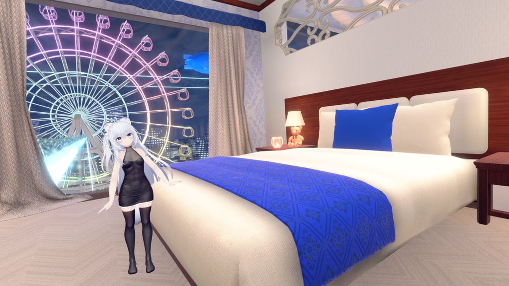 [サポート停止中] シティホテルの最上階 VRChatワールド Hotel Suite Room - リノールのどうぶつ雑貨店 - BOOTH
