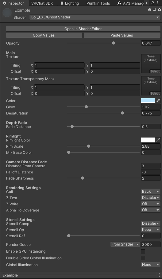 Ghost Shader for VRChat - EXE/SHOP - BOOTH