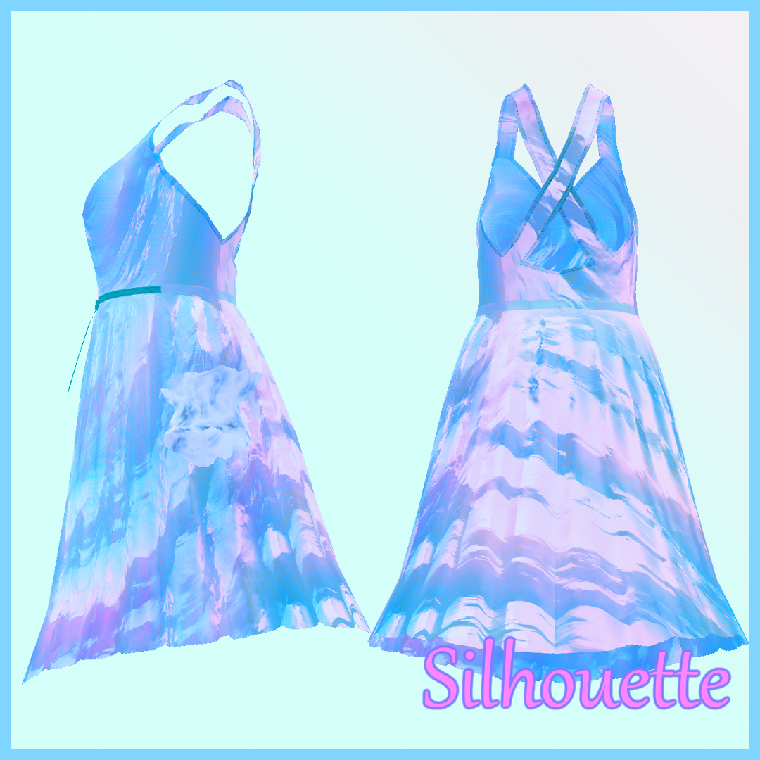 【VRoid用】robe -motifs de vague- - ららるーのアトリエ - BOOTH