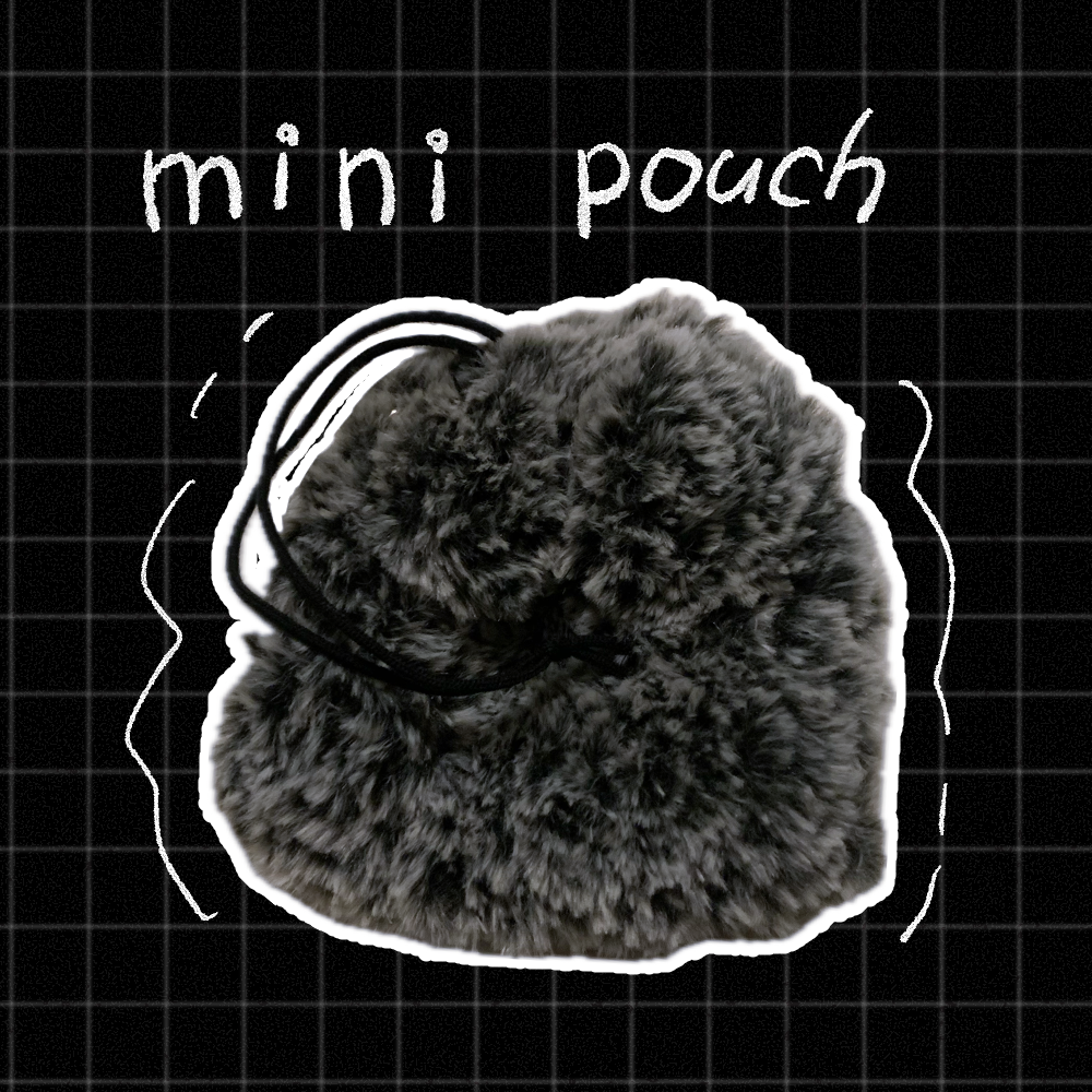 手編み ミニポーチ もふもふ - ayatani tokage - BOOTH