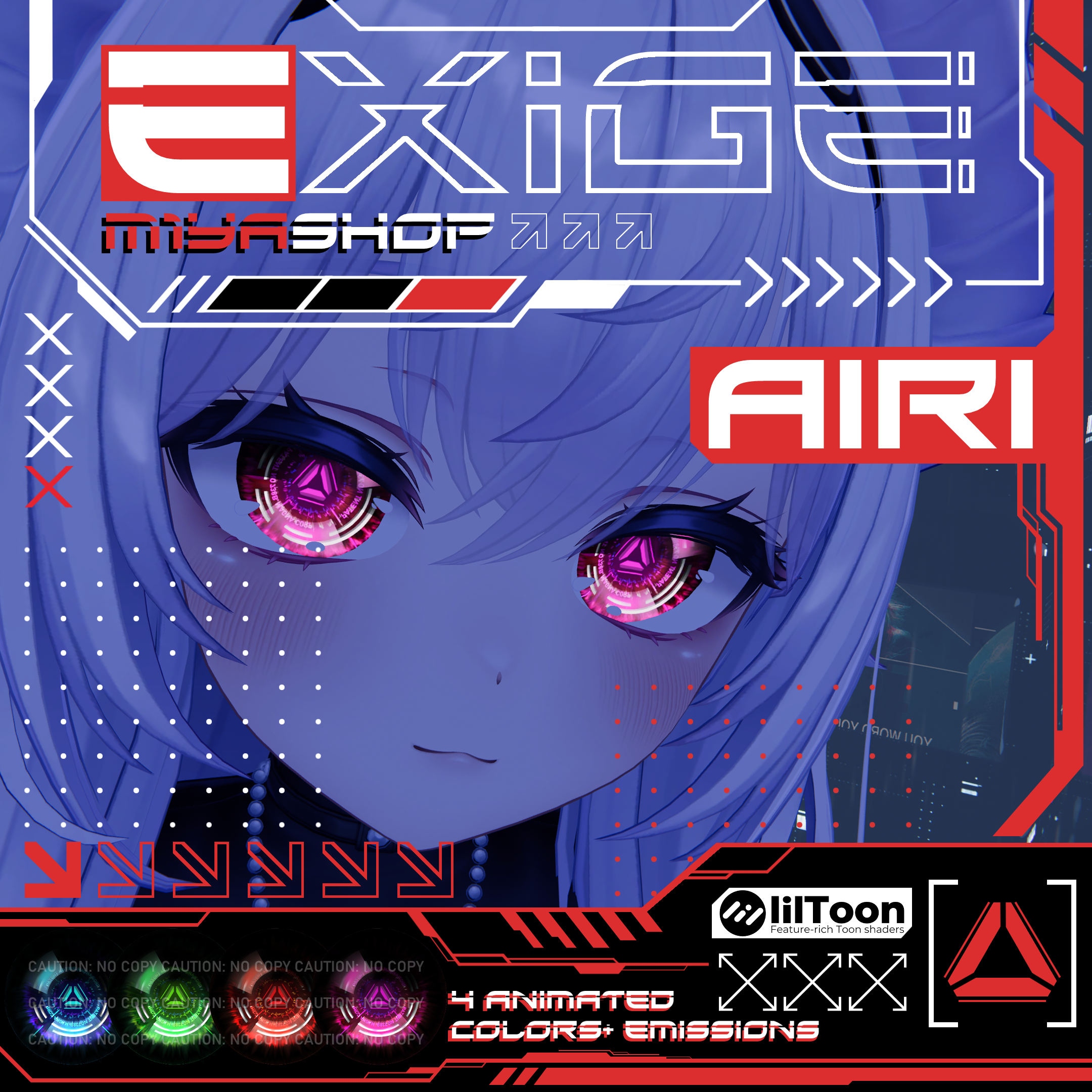 [13 Avatars] Exige Animated Eyes [VRChat] - m1yashop - BOOTH