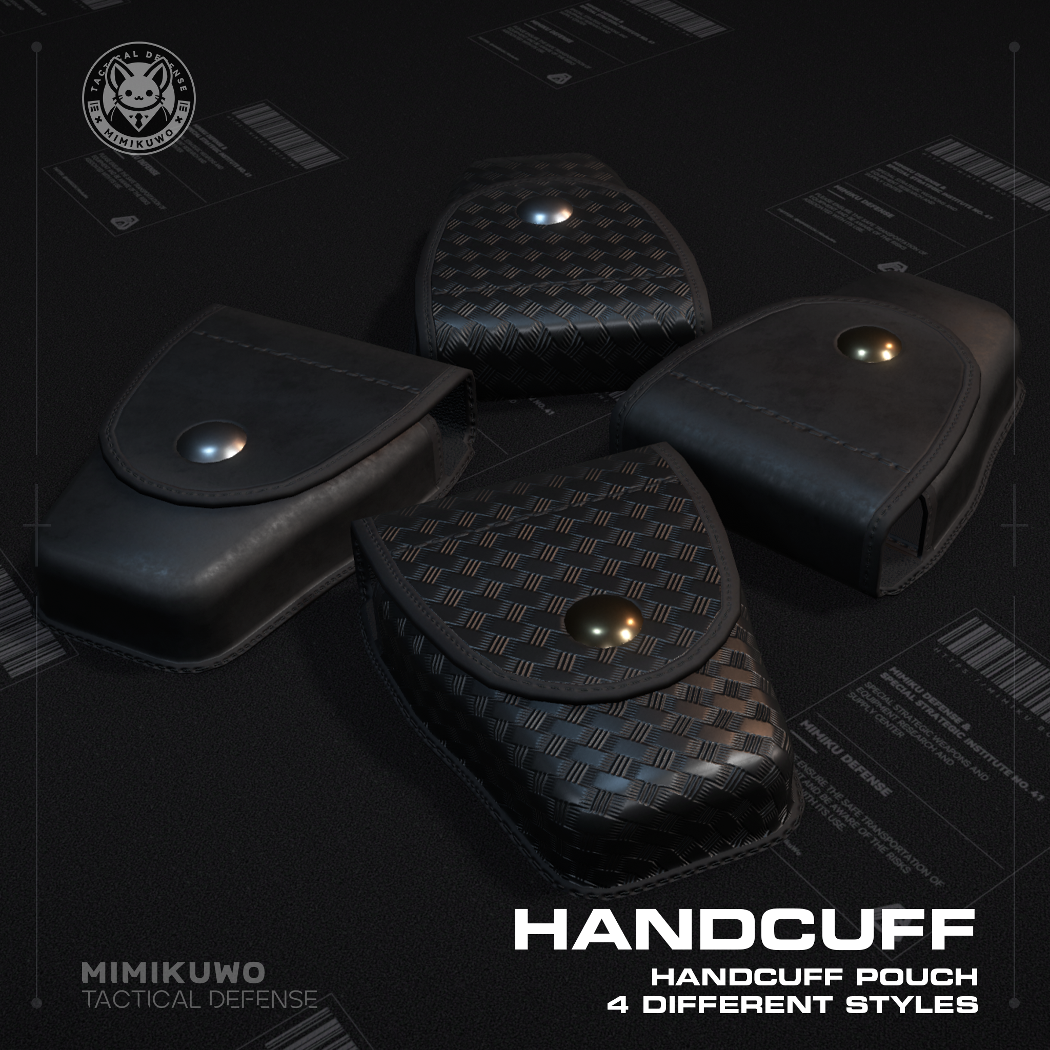 【3Dモデル】Handcuff | Handcuff Case | 手錠 | 手錠ポーチ | US Police style | 警察用 ...