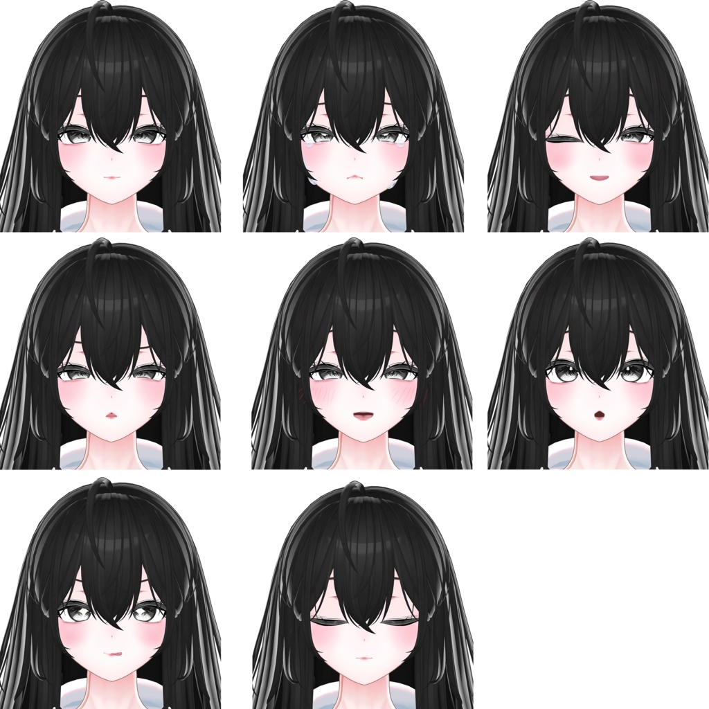 SIO [しお] 🖤 Dark Face Animation Sets - GO.OZ - BOOTH