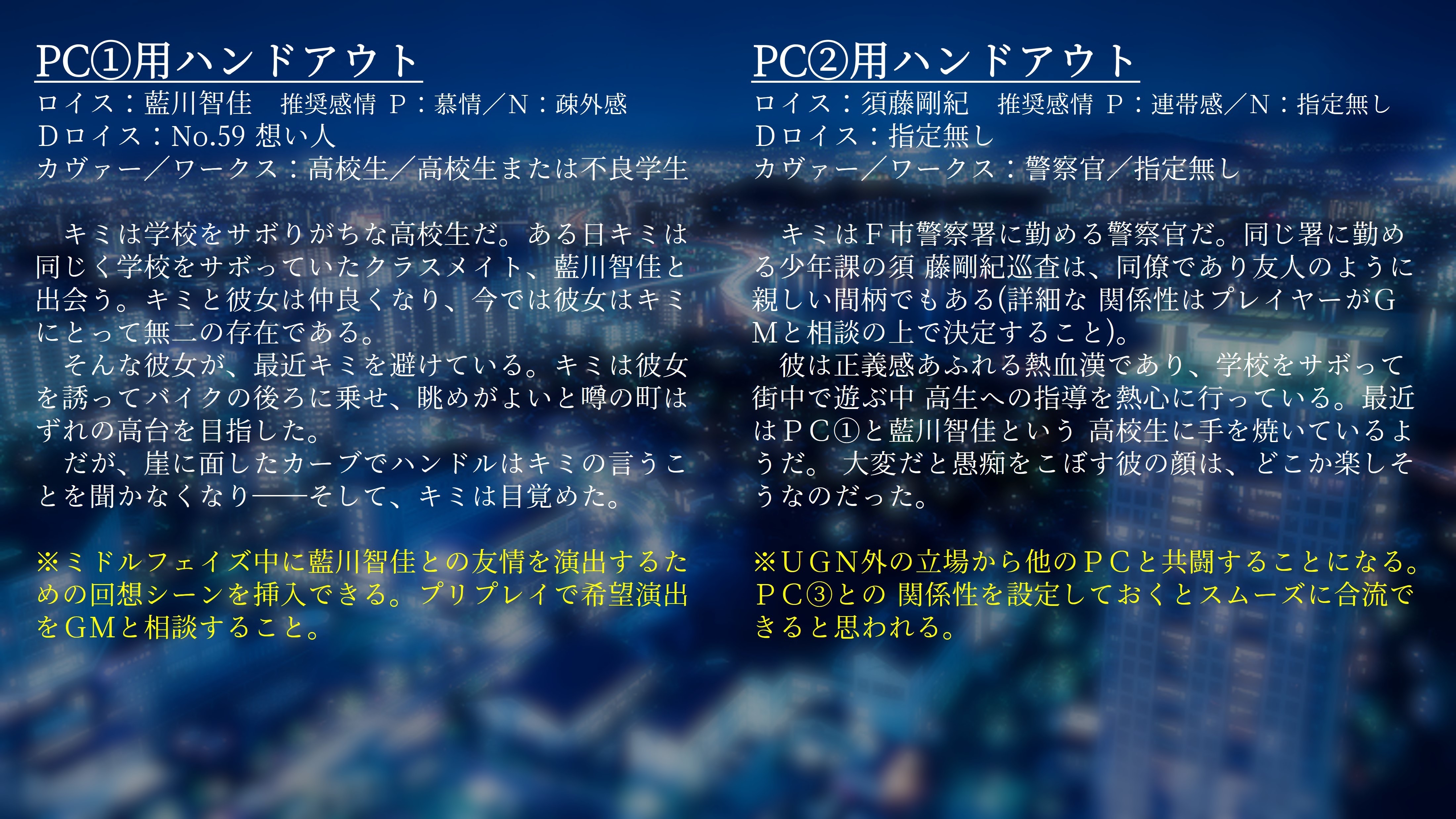 ダブルクロス3rdシナリオ『Faceless Actress』 - チョコレートコスモスの宿 - BOOTH