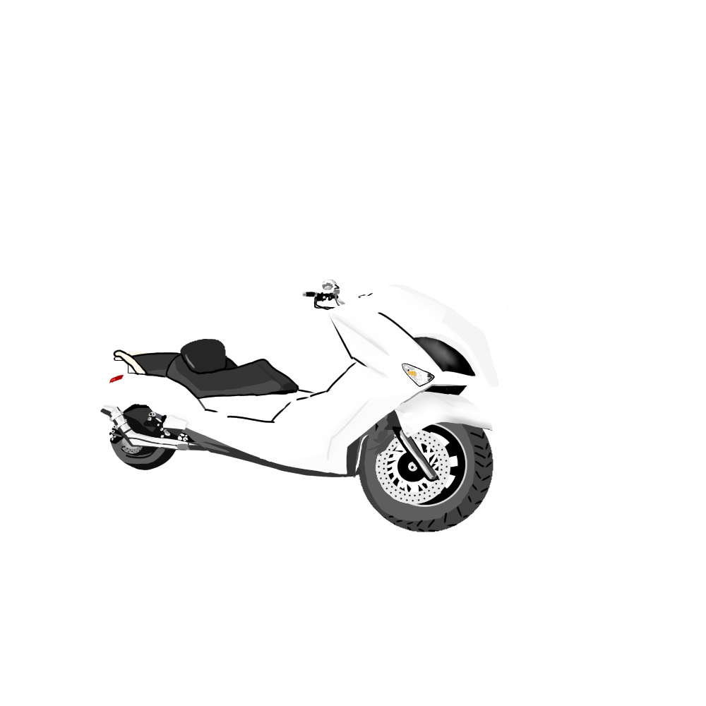 白いバイク - akkiy - BOOTH