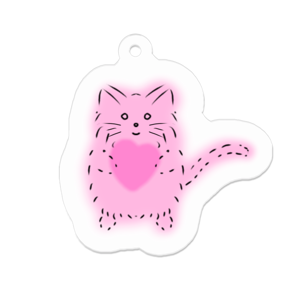 愛が大きいピンク猫 - akkiy - BOOTH