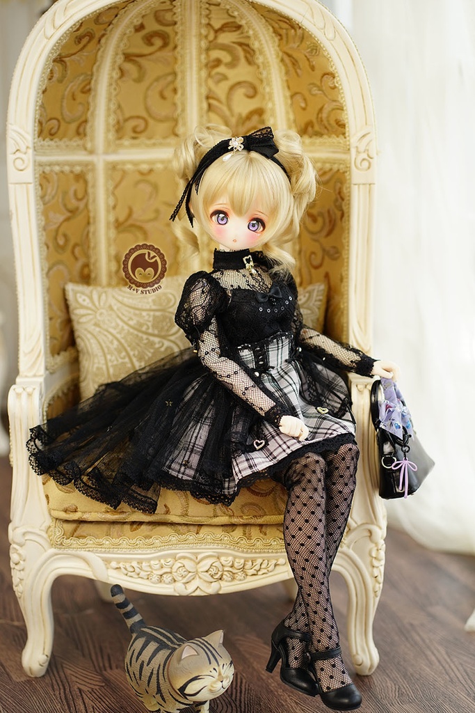 【月の梨纱】MSD/MDD 1/4女用洋服5点セット(ピンク,黒,灰色) - 喵屋Mv+Studio - BOOTH