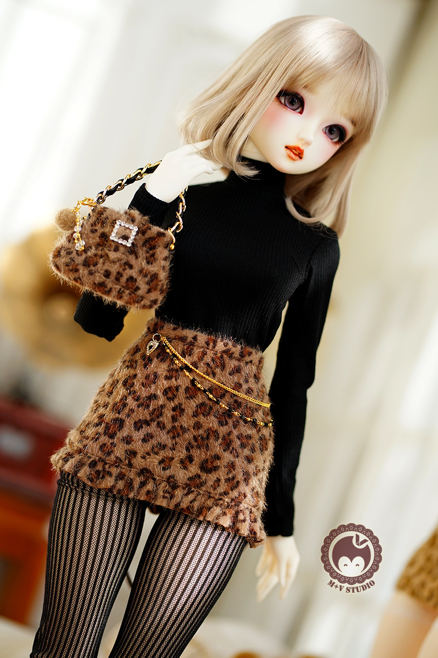【トートバック(レオパード)】1/3分 1/4分 BJDサイズは共通です(msd mdd SD DD DY bjd) - 喵屋Mv+Studio - BOOTH