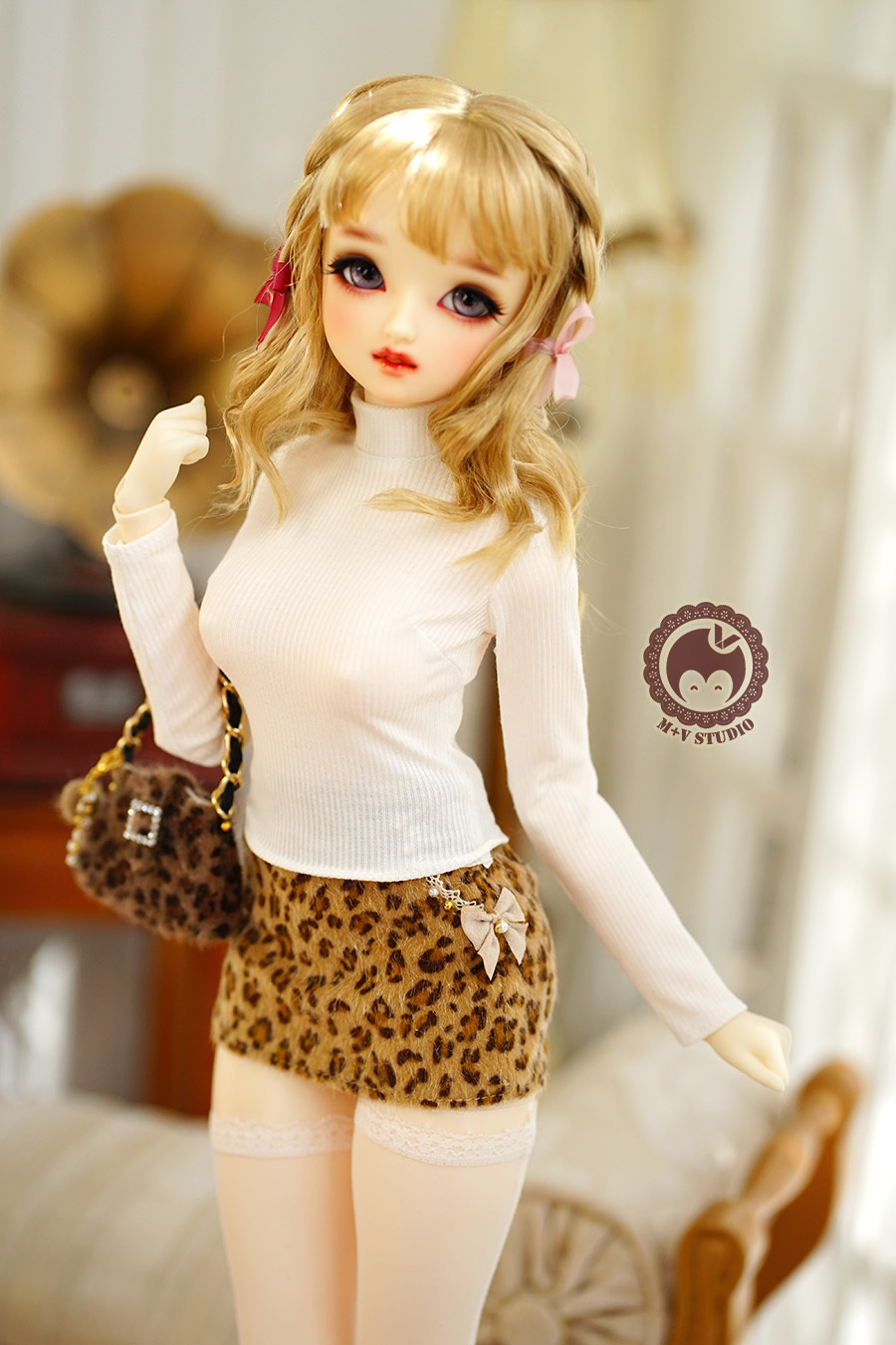 【トートバック(レオパード)】1/3分 1/4分 BJDサイズは共通です(msd mdd SD DD DY bjd) - 喵屋Mv+Studio - BOOTH