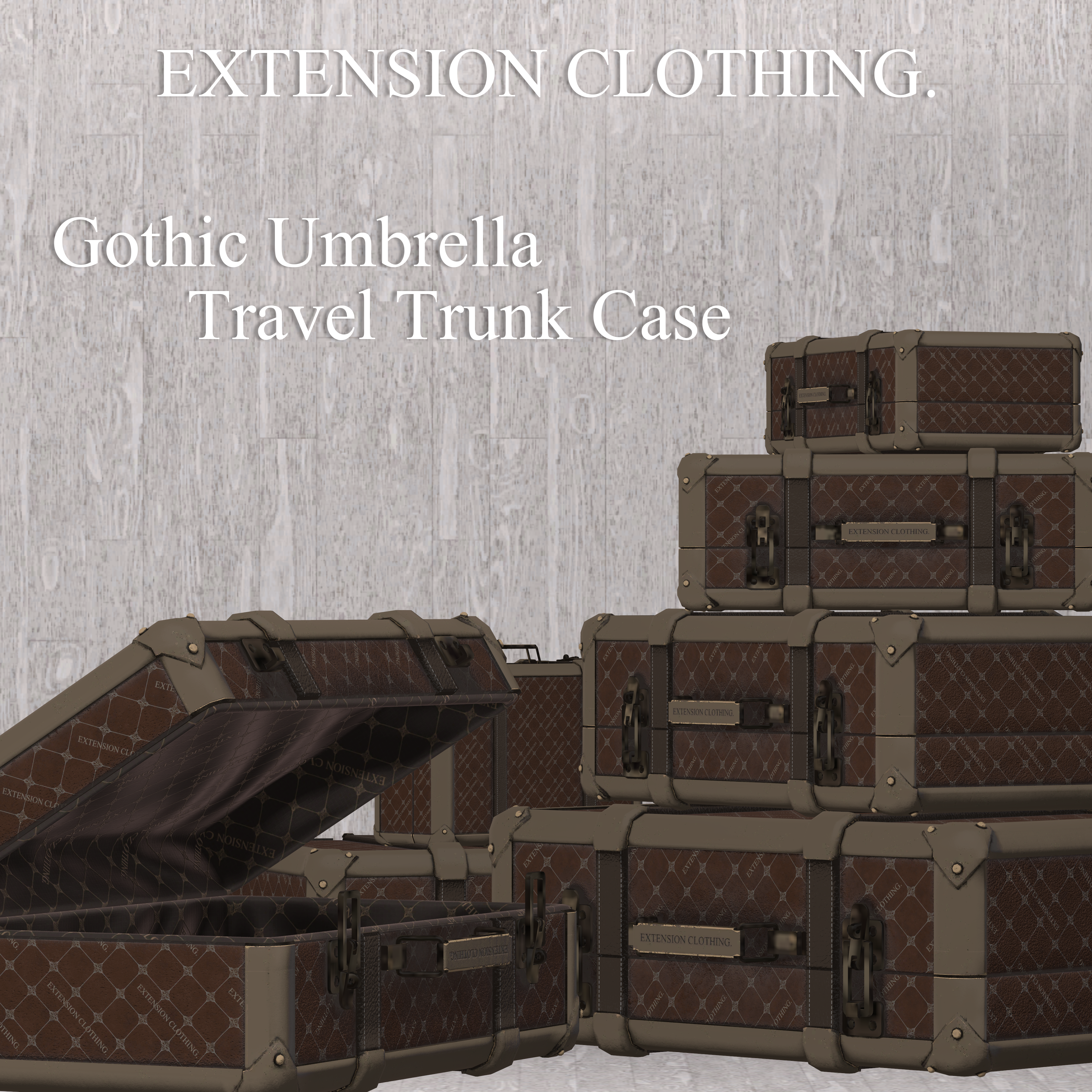 EXTENSION CLOTHING 『GOTHIC UMBRELLA & TRAVEL TRUNK SET』💜 - EXTENSION ...