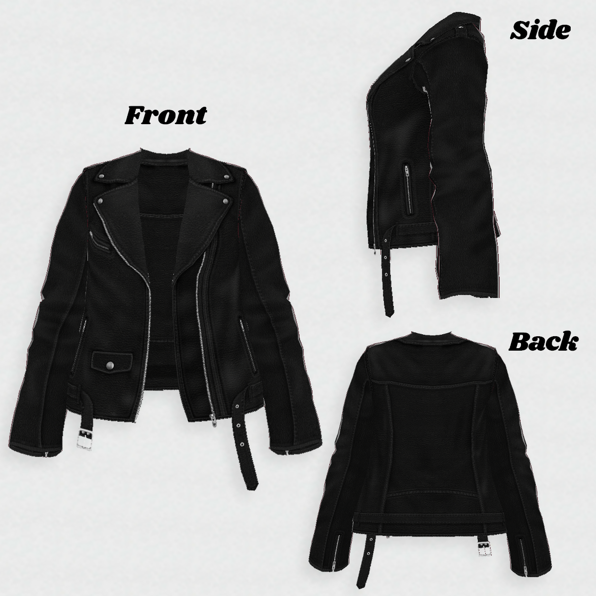 【VRoid】LeatherRidersJacket Black-only レザーライダースジャケット【テクスチャ】 - KoYoMi ...