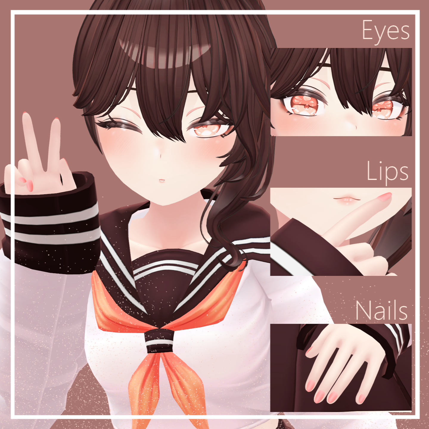 Rindo/竜胆 Anime Eye Texture & Makeup Texture - ･:*Sinni Shop*:･ - BOOTH