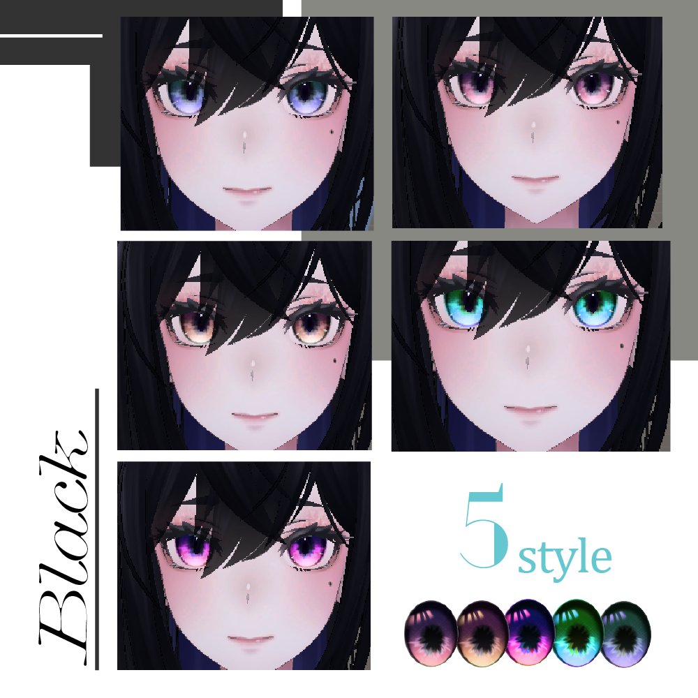 【ラシューシャ】大人メイクアップテクスチャ素材/Lasyusha beautySkin/Eye texture VRChat ...